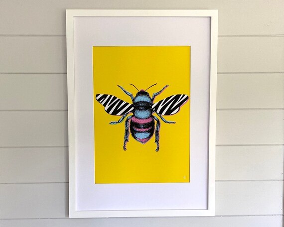 Bee Print Zebra | Etsy