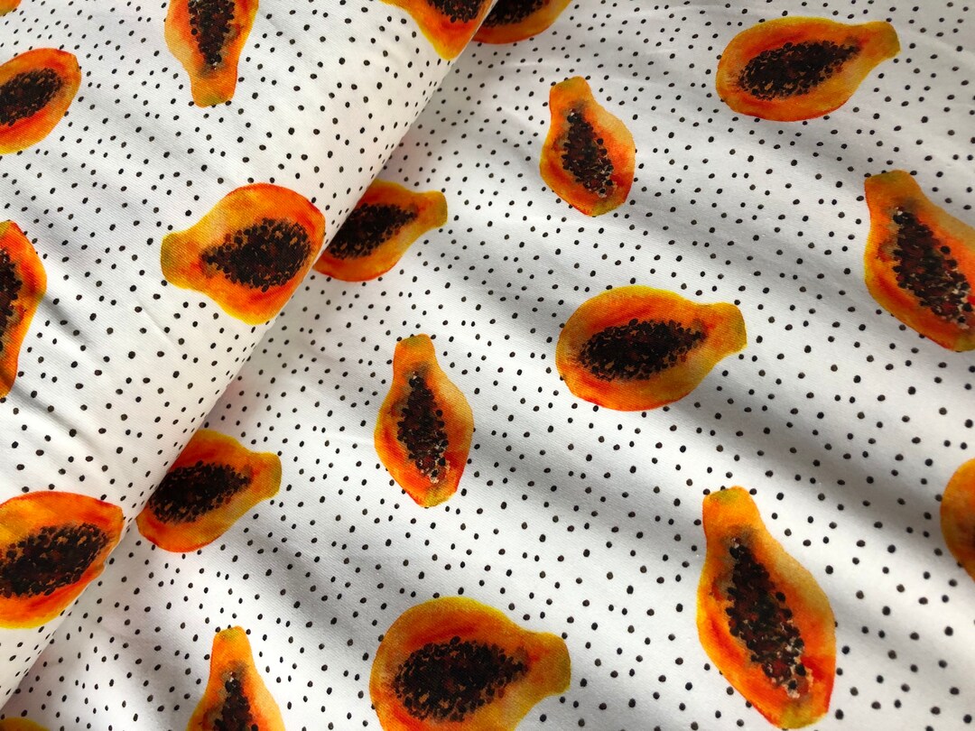 Jersey Cotton Jersey Papaya - Etsy