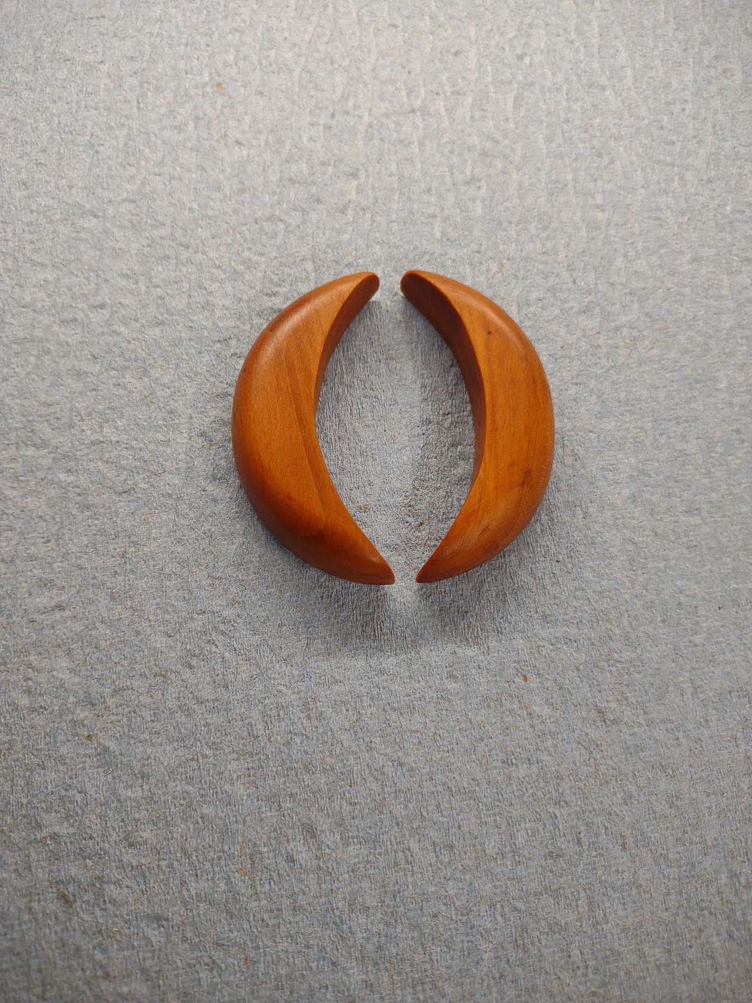 Item 920 Yin-yang Jiaobei Moon Blocks, Hand Formed From Cherry Hardwood ...