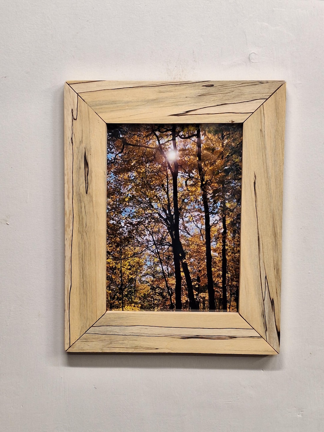 Item 1121 - a Spalted Birch Picture Frame Set up for 5" X 7" Photos. - Etsy