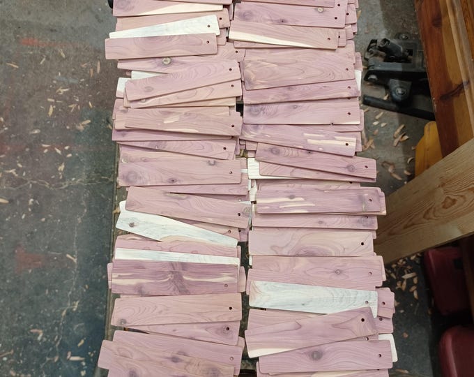 1 Dozen 5-1/2" X 1-1/8" Rustic Cedar Bookmark Blanks, .065-.085" Thick ...