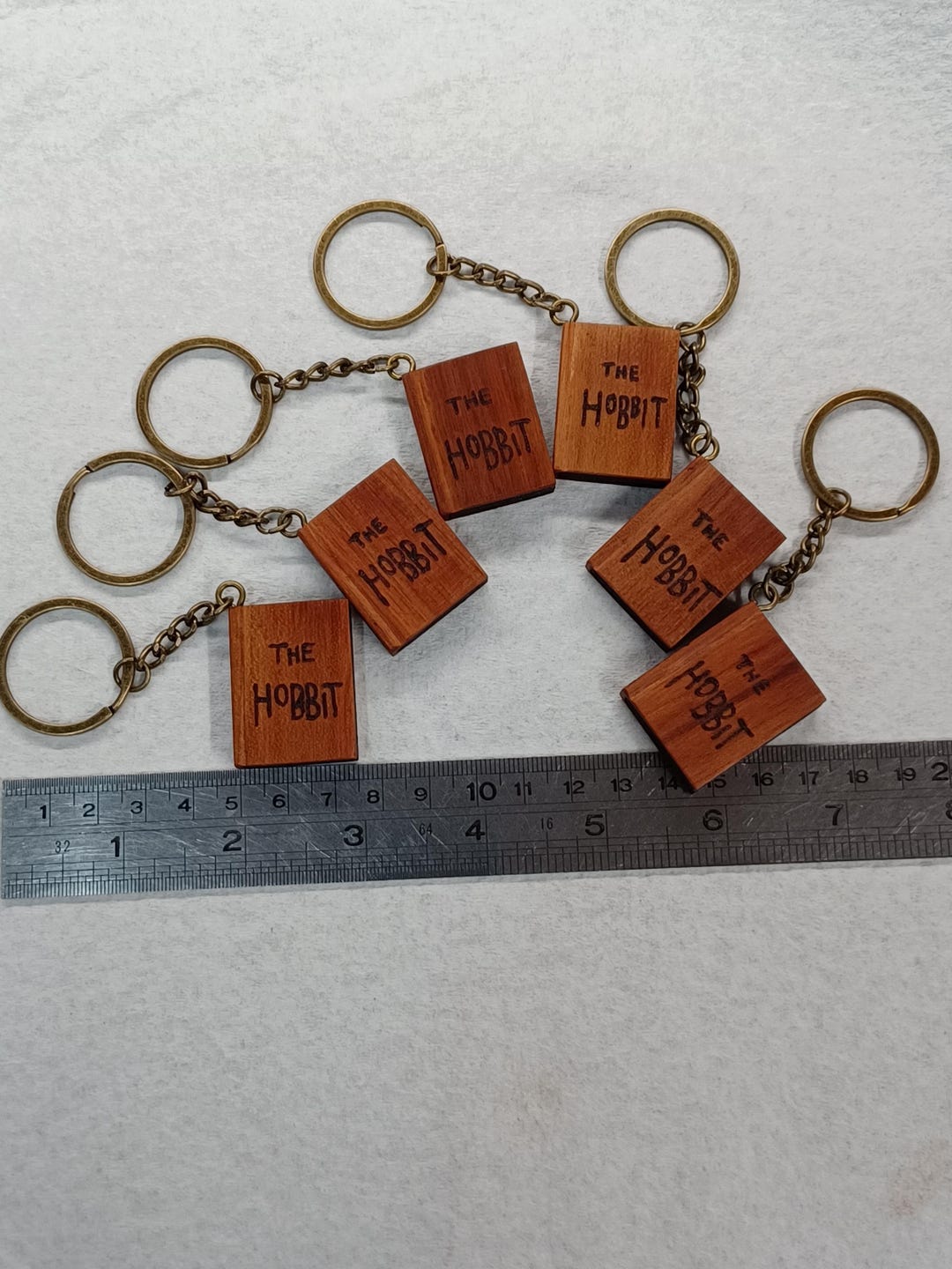 Miniature the Hobbit Book Keychain, Book is 1-3/8 X 1 X 5/16 and Has a ...