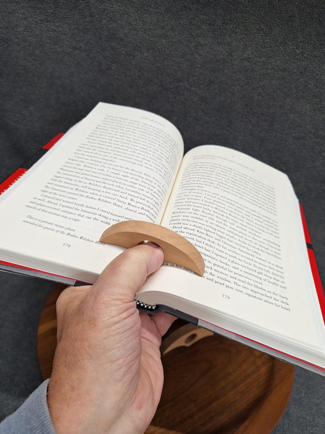 Unfinished Cherry Wood Thumb Book Holder - SMALL - 3/4" Thumb Hole - Etsy
