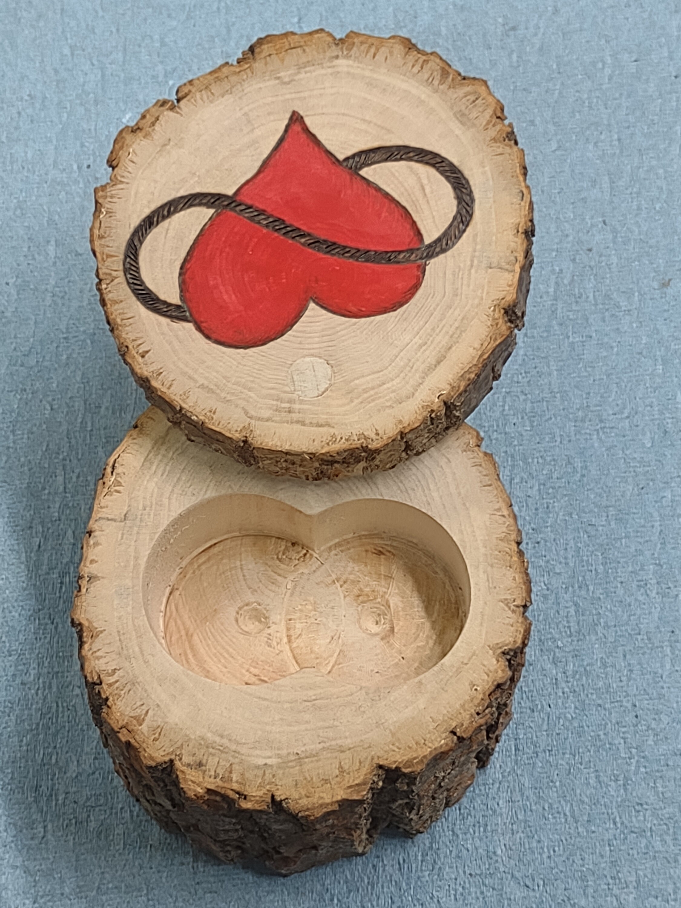 Item 942 - a Dual Ring Box Made of Live Edge Basswood - Etsy
