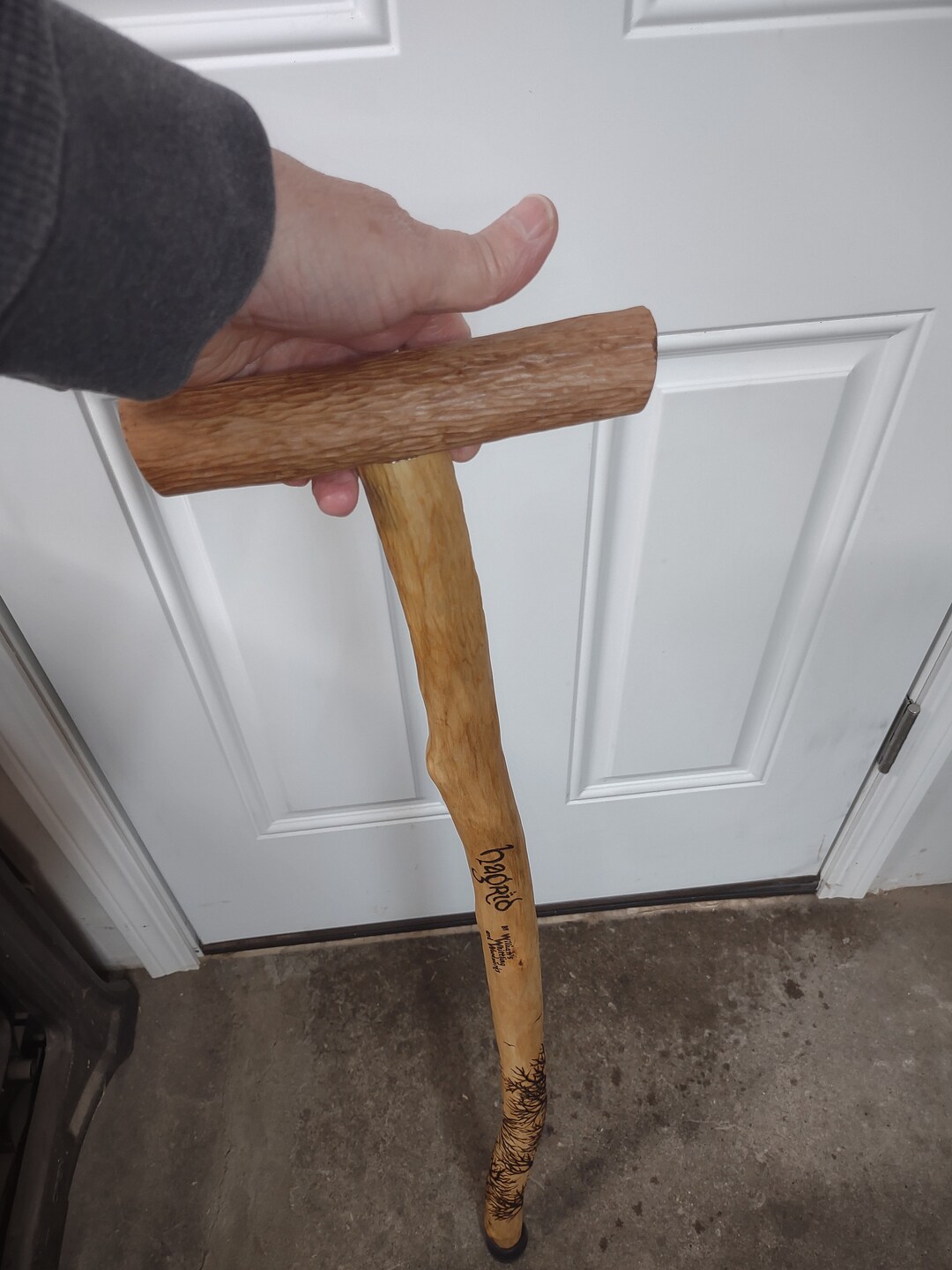 Hagrid - a Handmade Birch & Plum Walking Stick, 38" Tall - Etsy