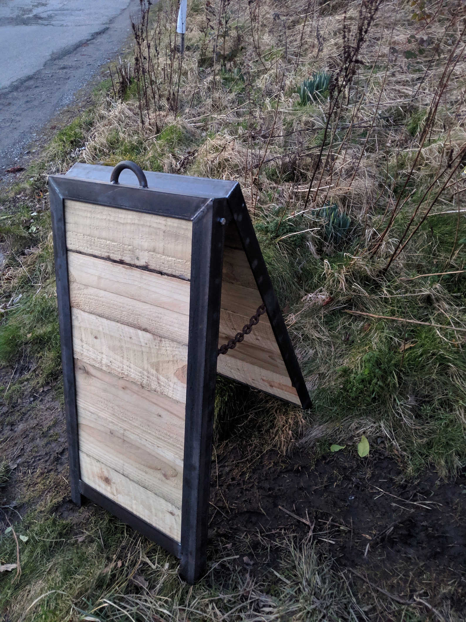 Pavement Sign, Advertising Sign Wood, Rustic Advertising, Wooden ...
