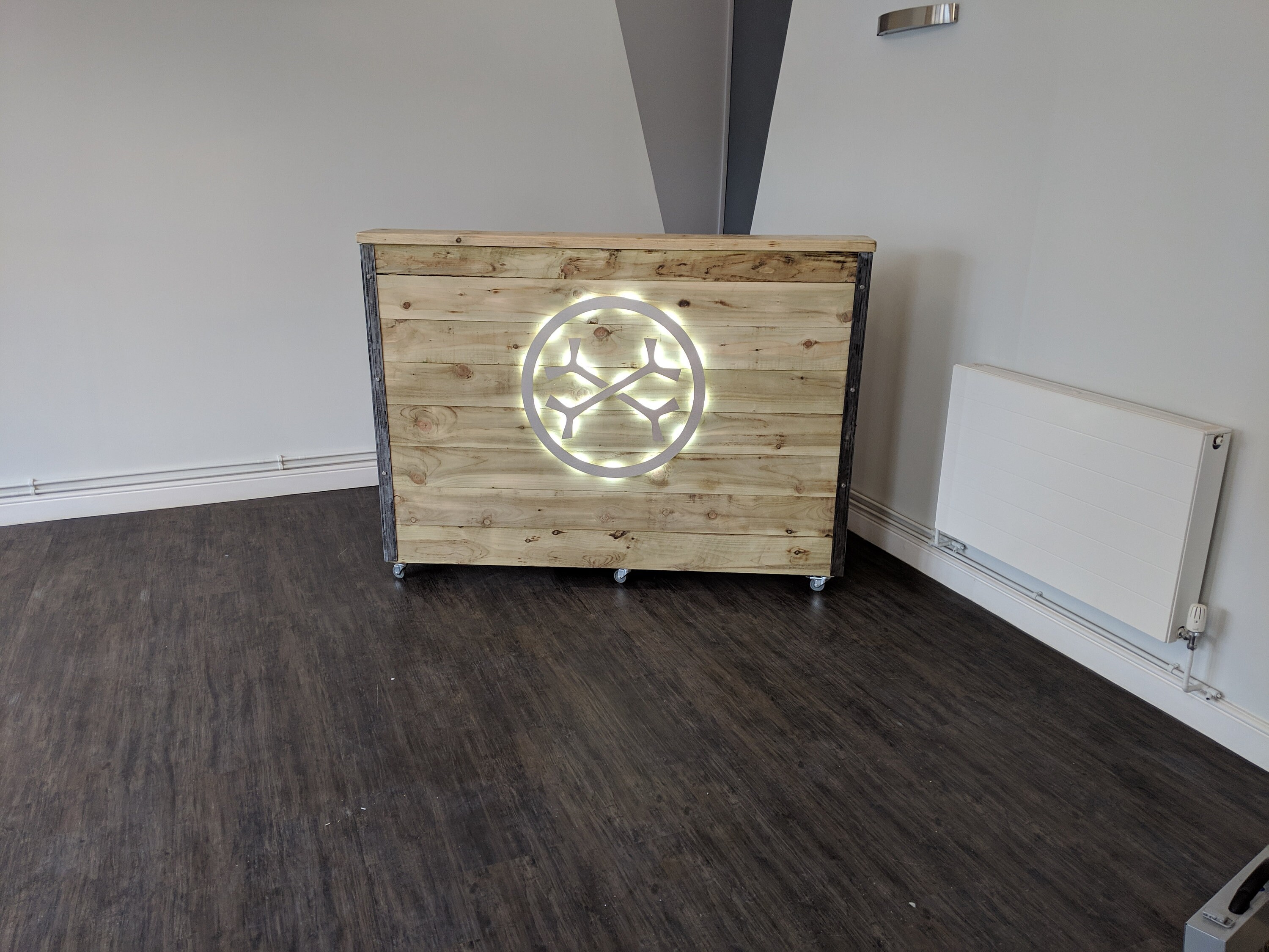 Reception Desk Wood, Modern Industrial Desk, Office Furniture, Custom ...