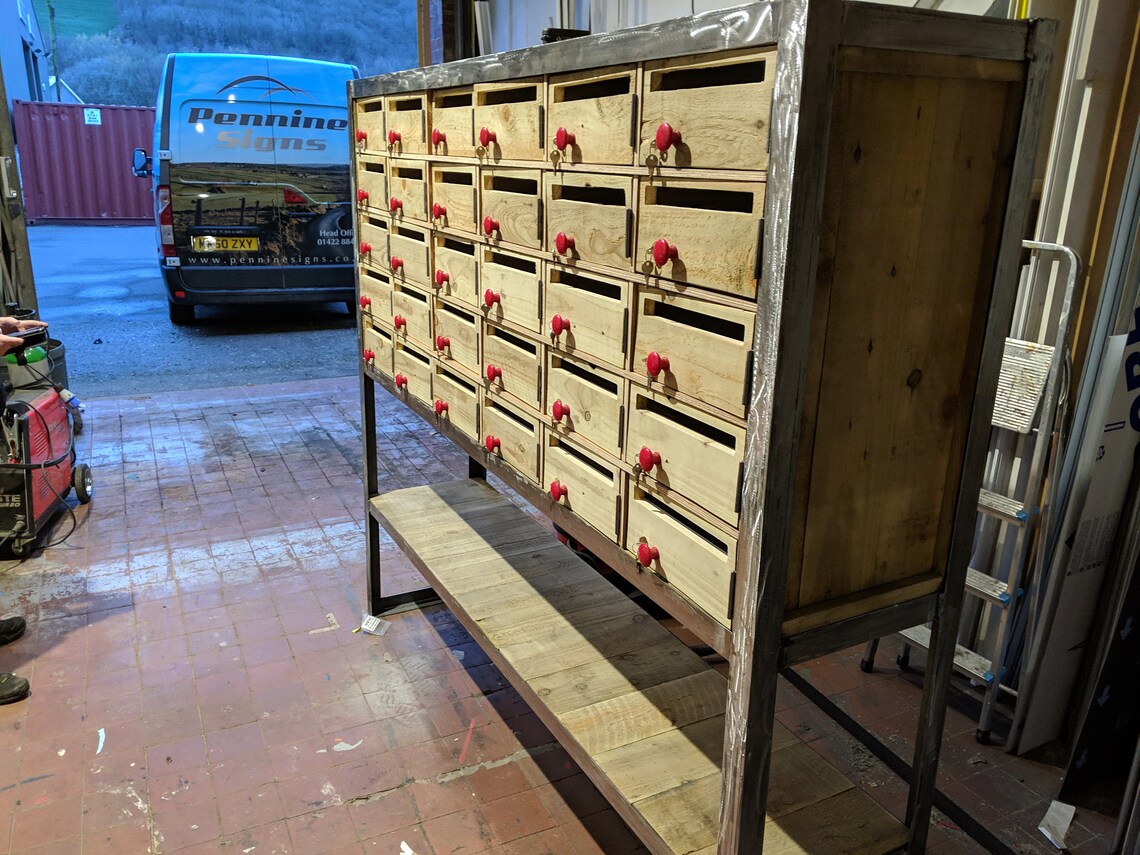 Post Box, Wooden Pigeon Hole Storage, Pigeon Hole Shelves, Postal ...