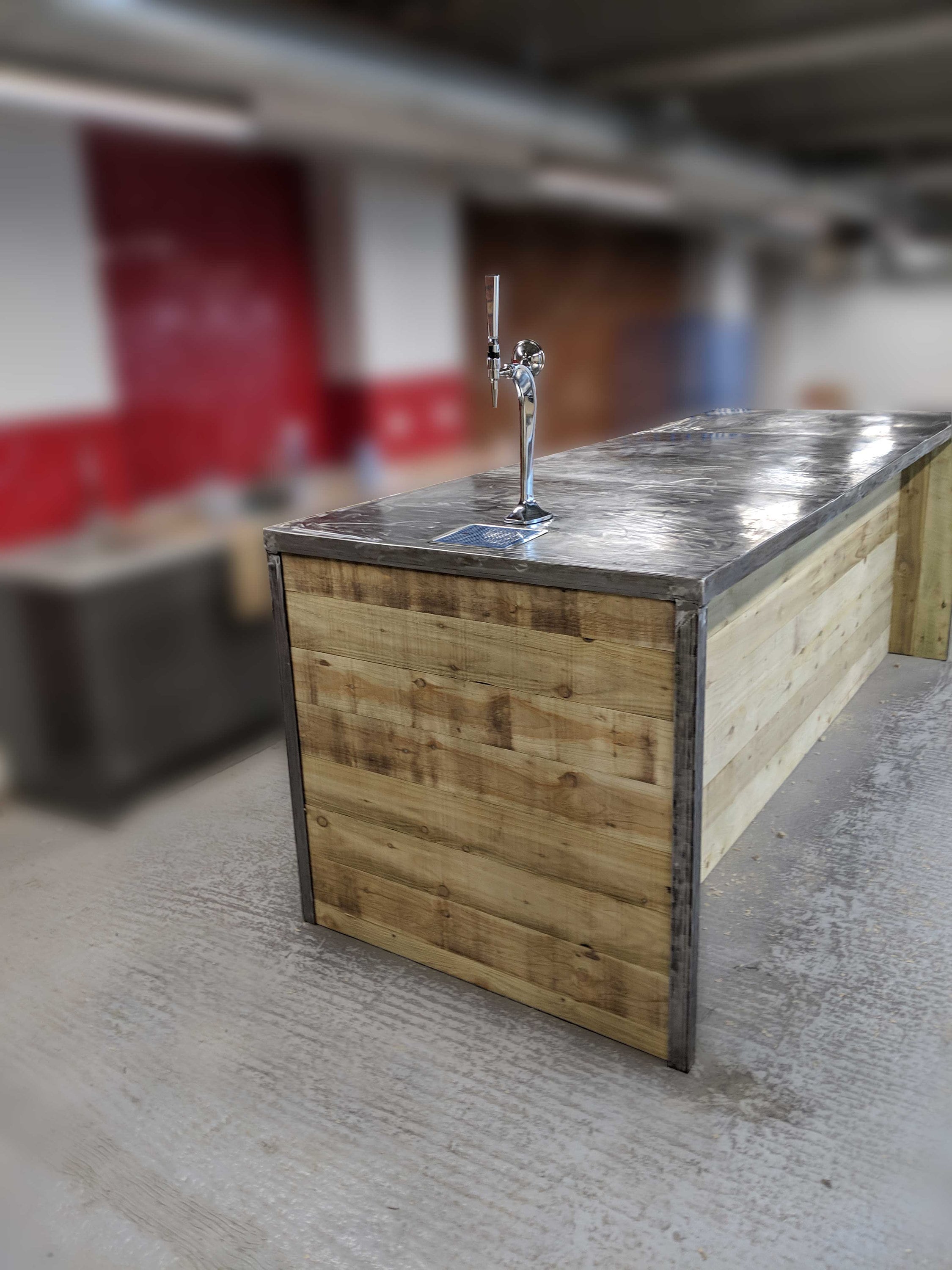 Wooden Bar, Rustic Industrial Bar, Bespoke Furniture, Rustic Wood Bar ...