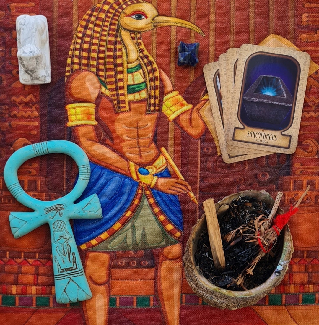 Thoth (greek God) Also Known as Egyptian God Dhejuty: Altar Cloth ...