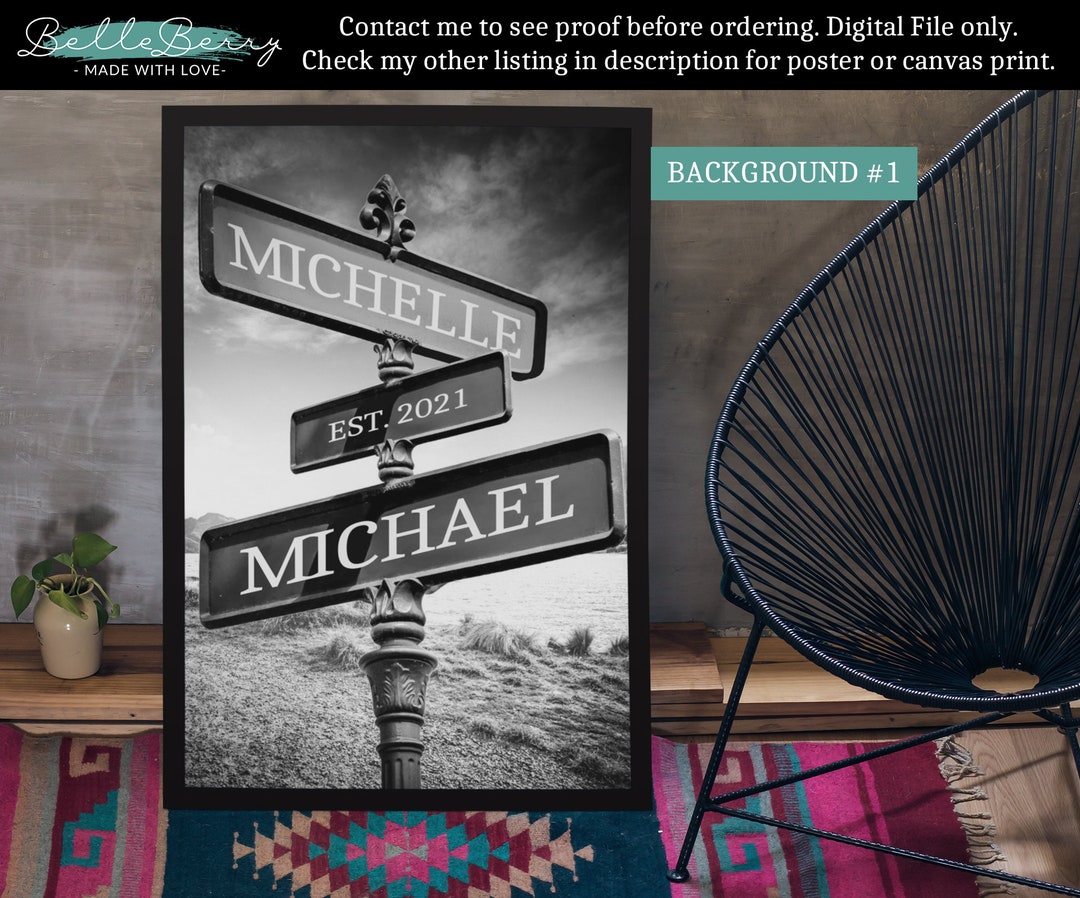 Custom Street Sign, Wedding Date Sign, Engagement Date Sign ...