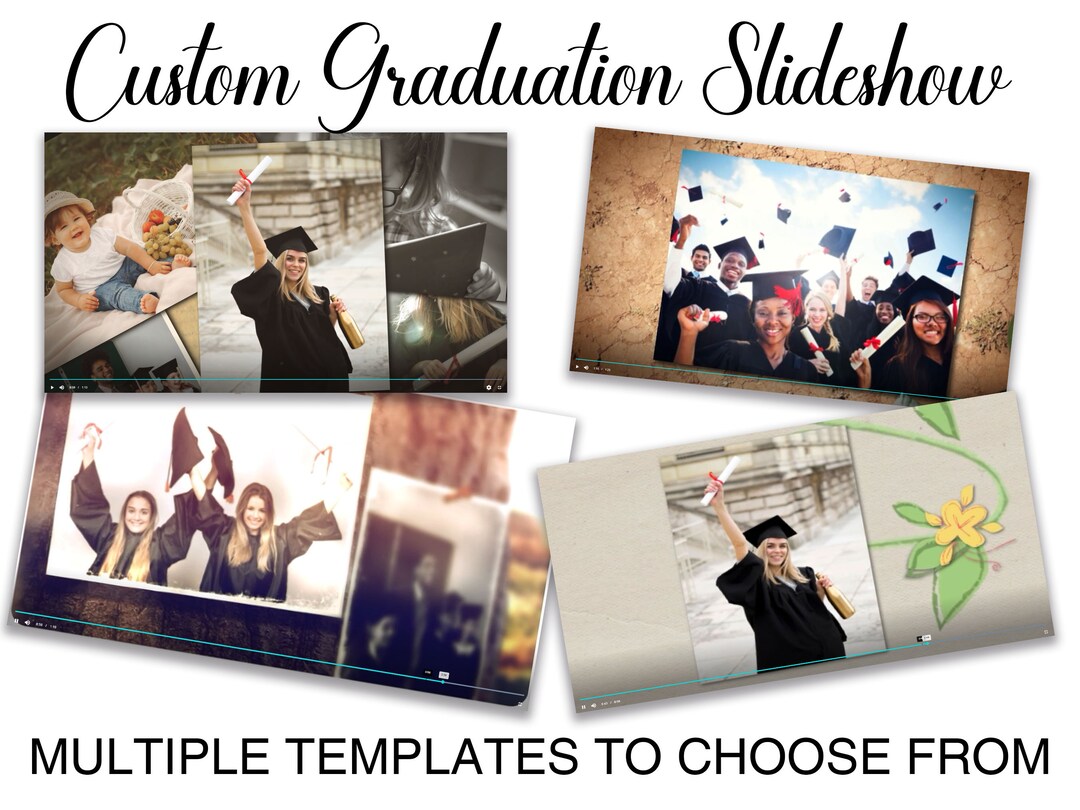 Custom Graduation Slideshow High School College Video Presentation ...