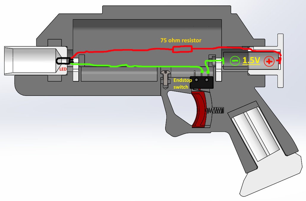 DC-17 Hand Blaster With LED Preparation - Etsy