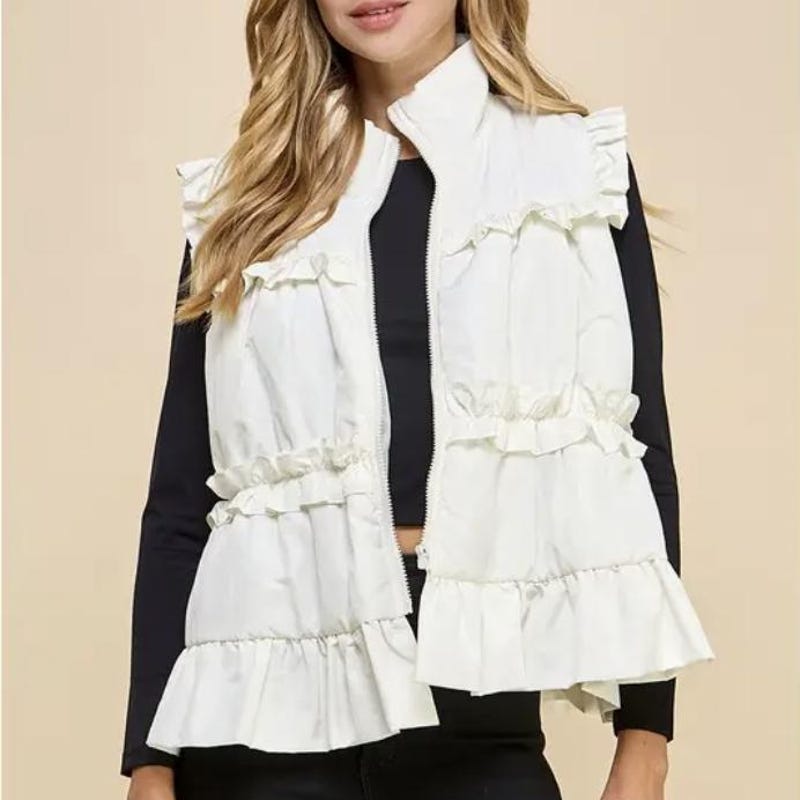 Ruffle Vest - Etsy