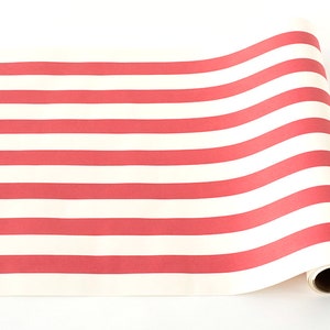 Red Classic Stripe Table Runner - Etsy
