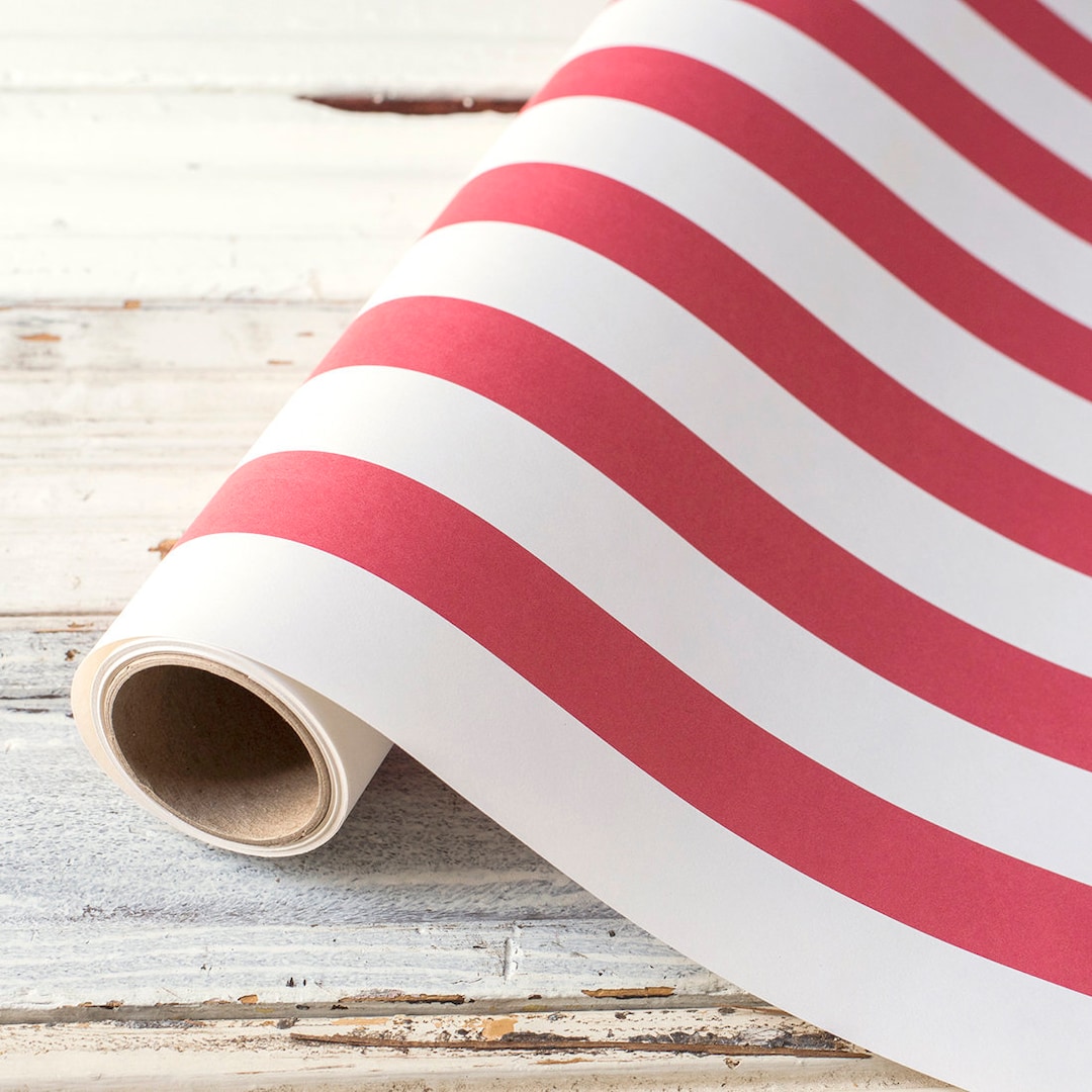 Red Classic Stripe Table Runner - Etsy