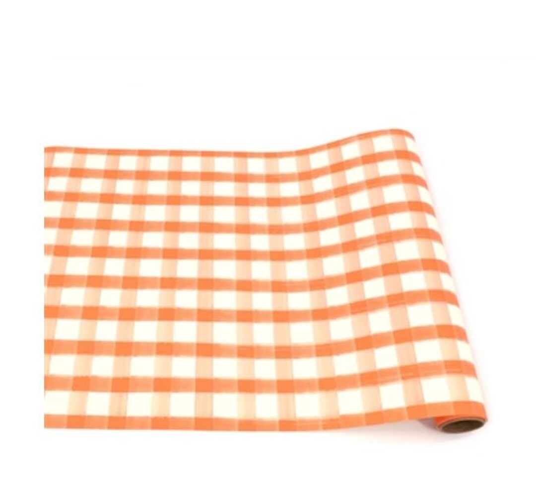 Orange Check Runner - Etsy