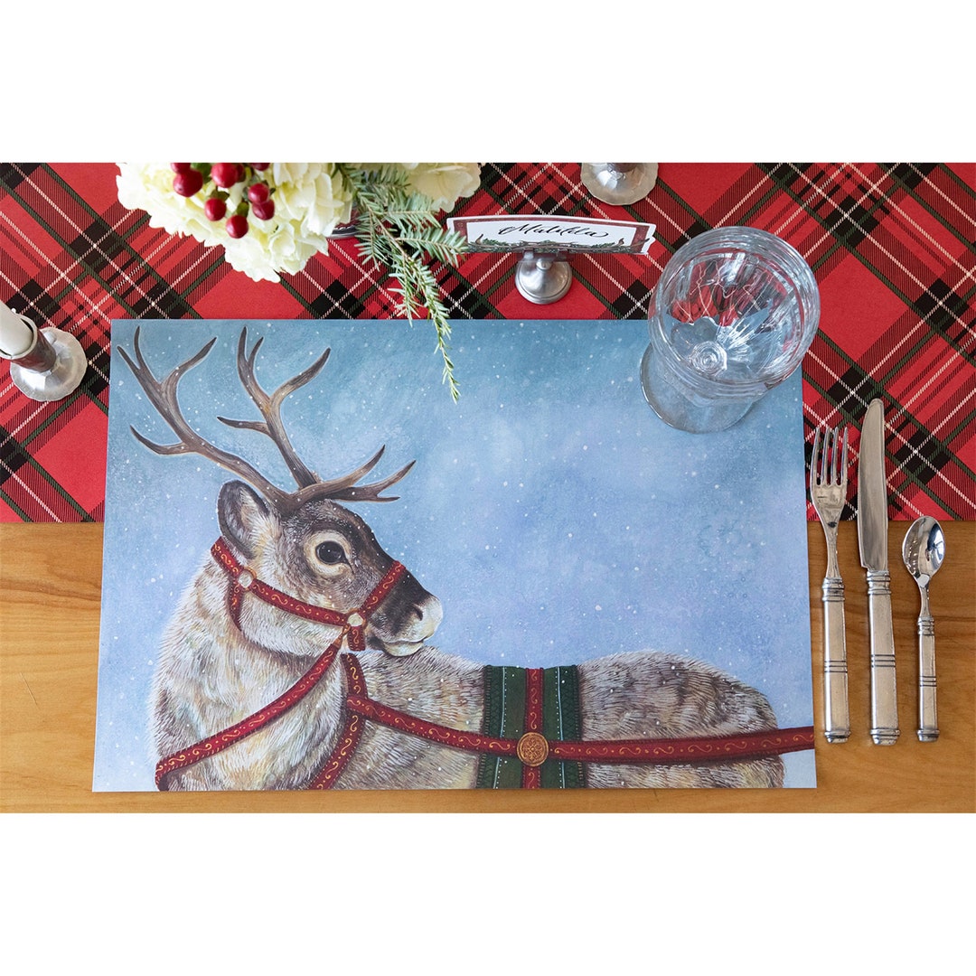 Dashing Reindeer Placemat | Table Decor - Etsy
