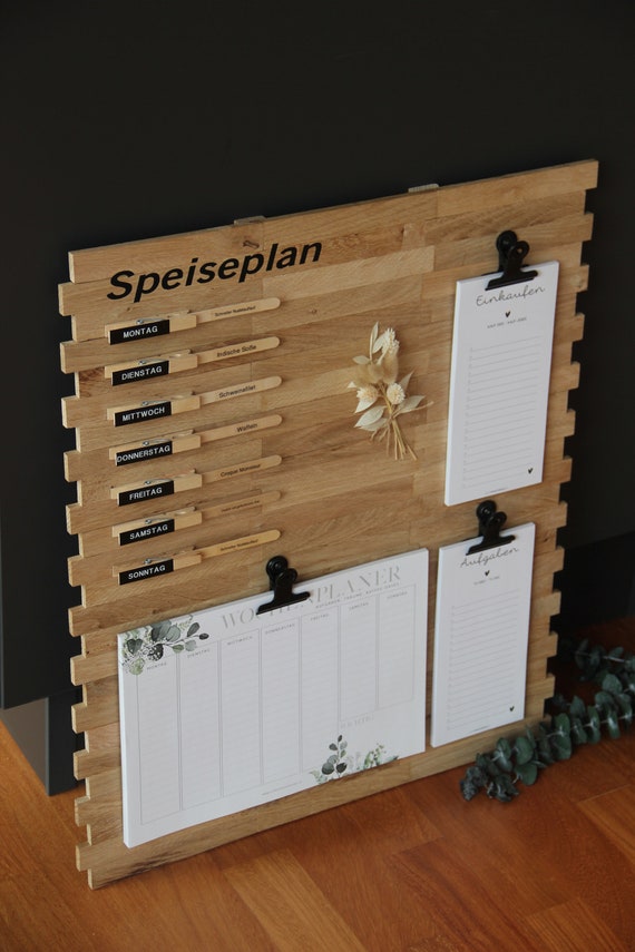 Wochenplaner aus Holz Kalender für die Wand - Etsy.de