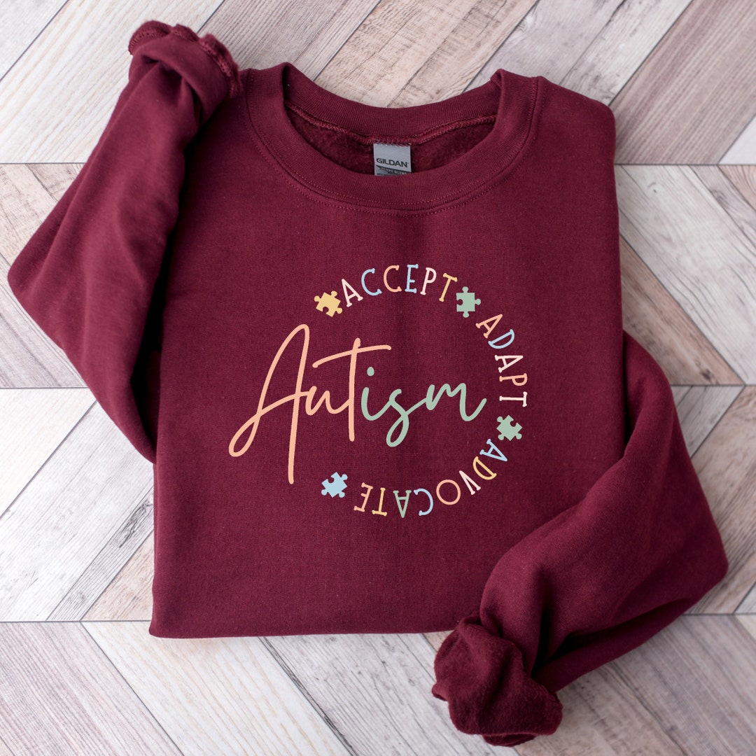 Autism Support Sweatshirts Puzzle Piece Autism Month Crewneck Sped ...