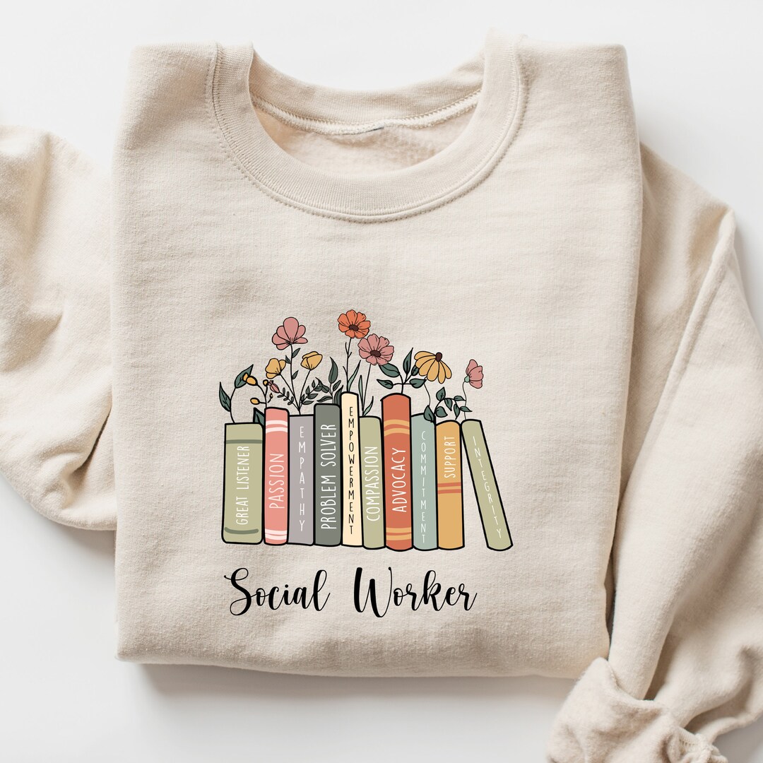 Social Worker Sweatshirts School Counselor Crewneck Inspirational Women ...