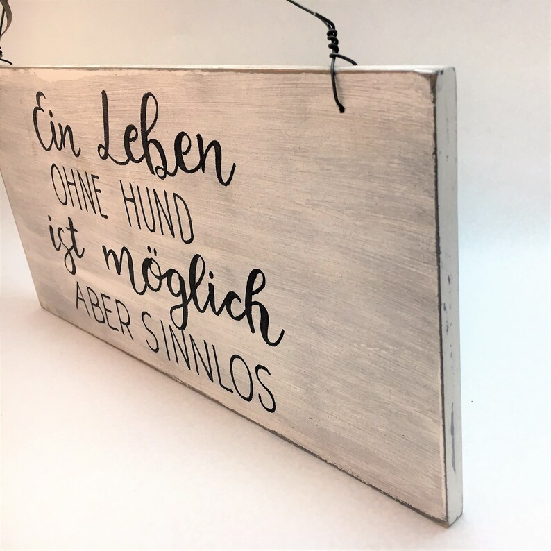 Wooden Sign Deco Sign With Saying a Life Without a Dog | Etsy