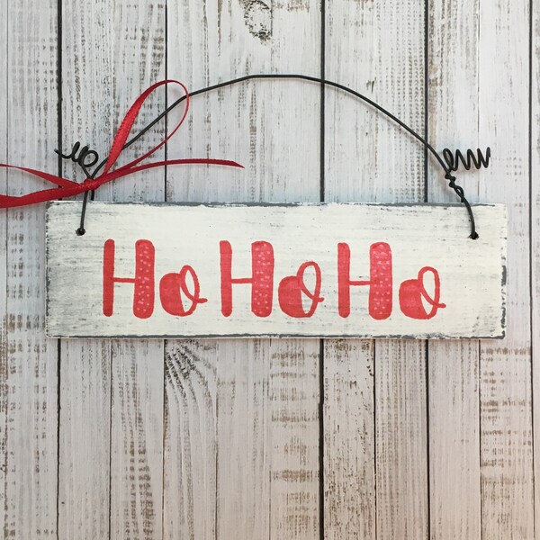 Ho Ho Ho Wood Sign - Etsy