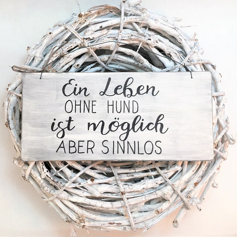 Wooden Sign Deco Sign With Saying a Life Without a Dog | Etsy