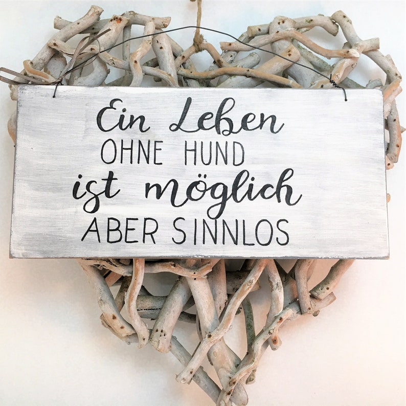 Wooden Sign Deco Sign With Saying a Life Without a Dog | Etsy