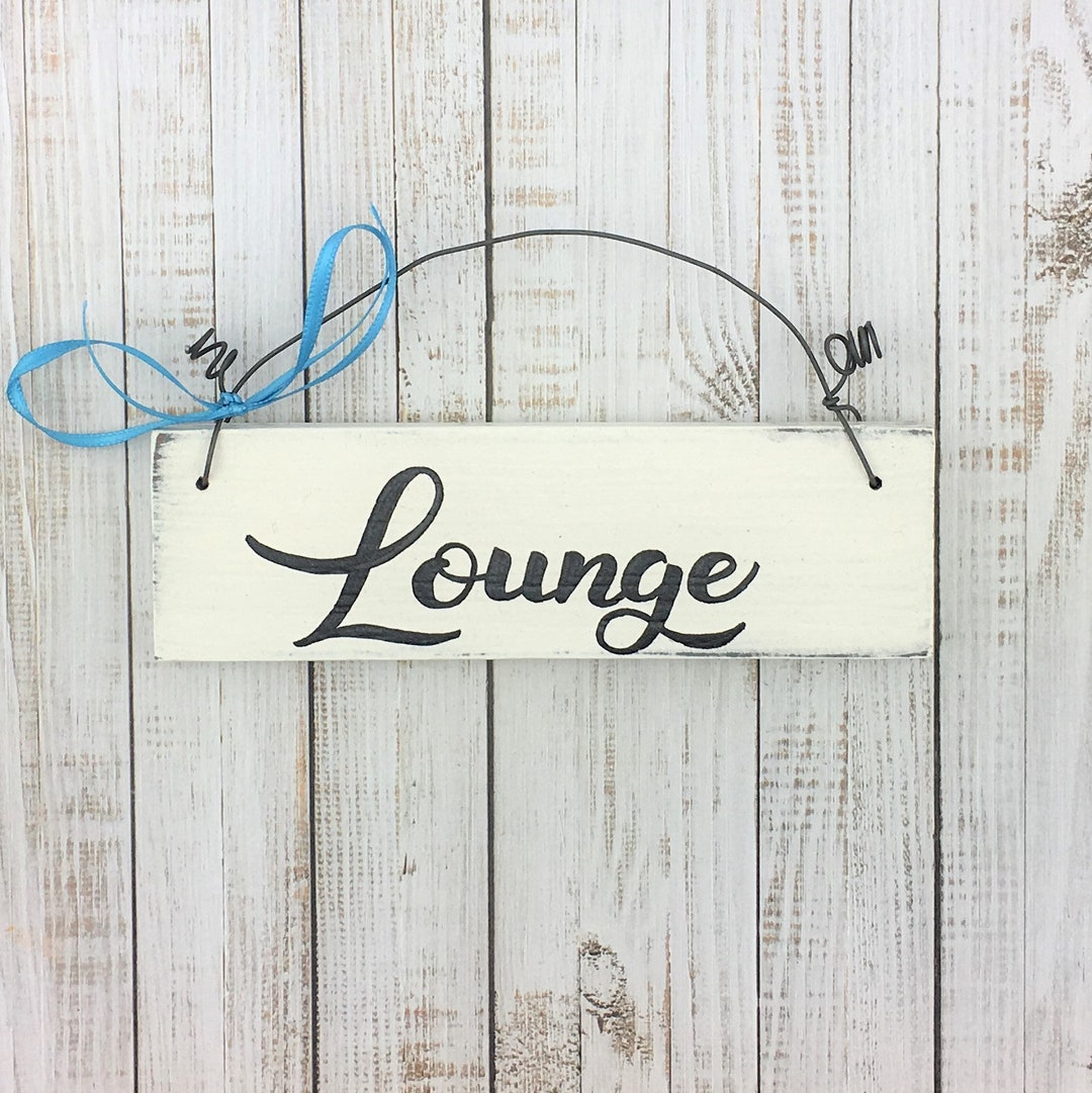 Wooden Sign Door Sign lounge Living Room Deco Vintage Scandi Style ...