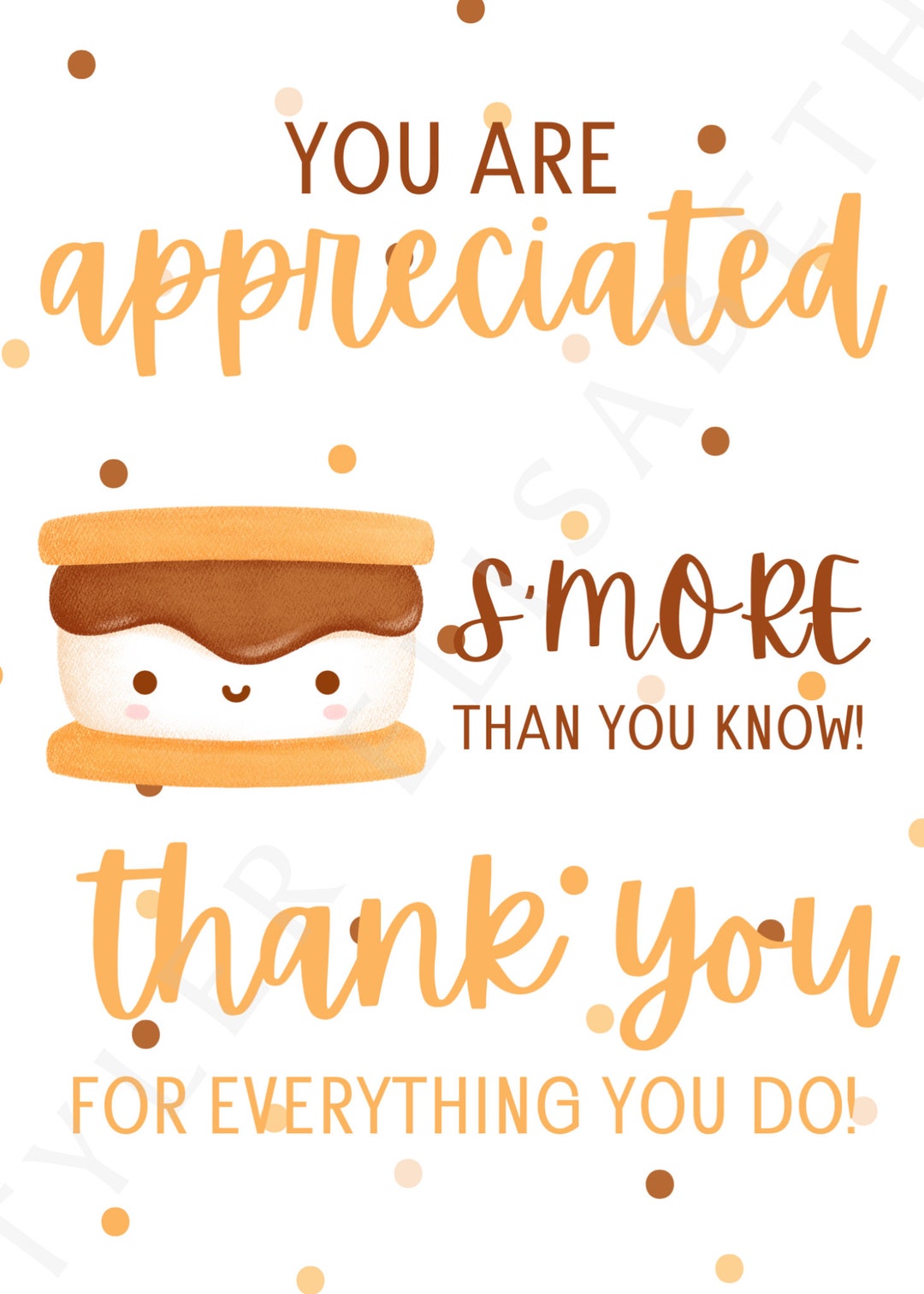 Smore Appreciation Tag Gift Tag Teacher Gift Tag Kid Gift Tag - Etsy