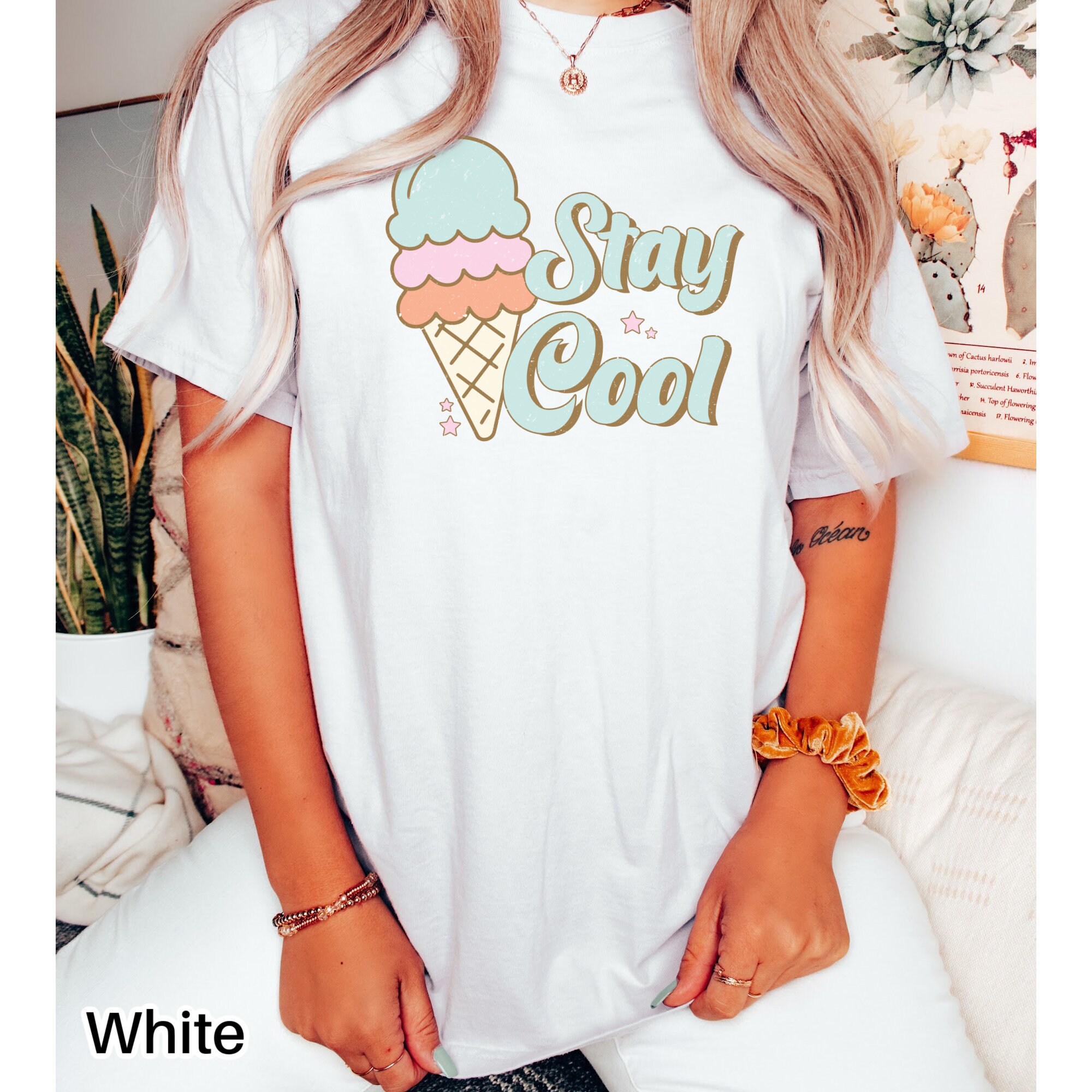 Summer Tshirt for Summer Vacation Shirt Summer Vibes Ice Cream Tshirt ...