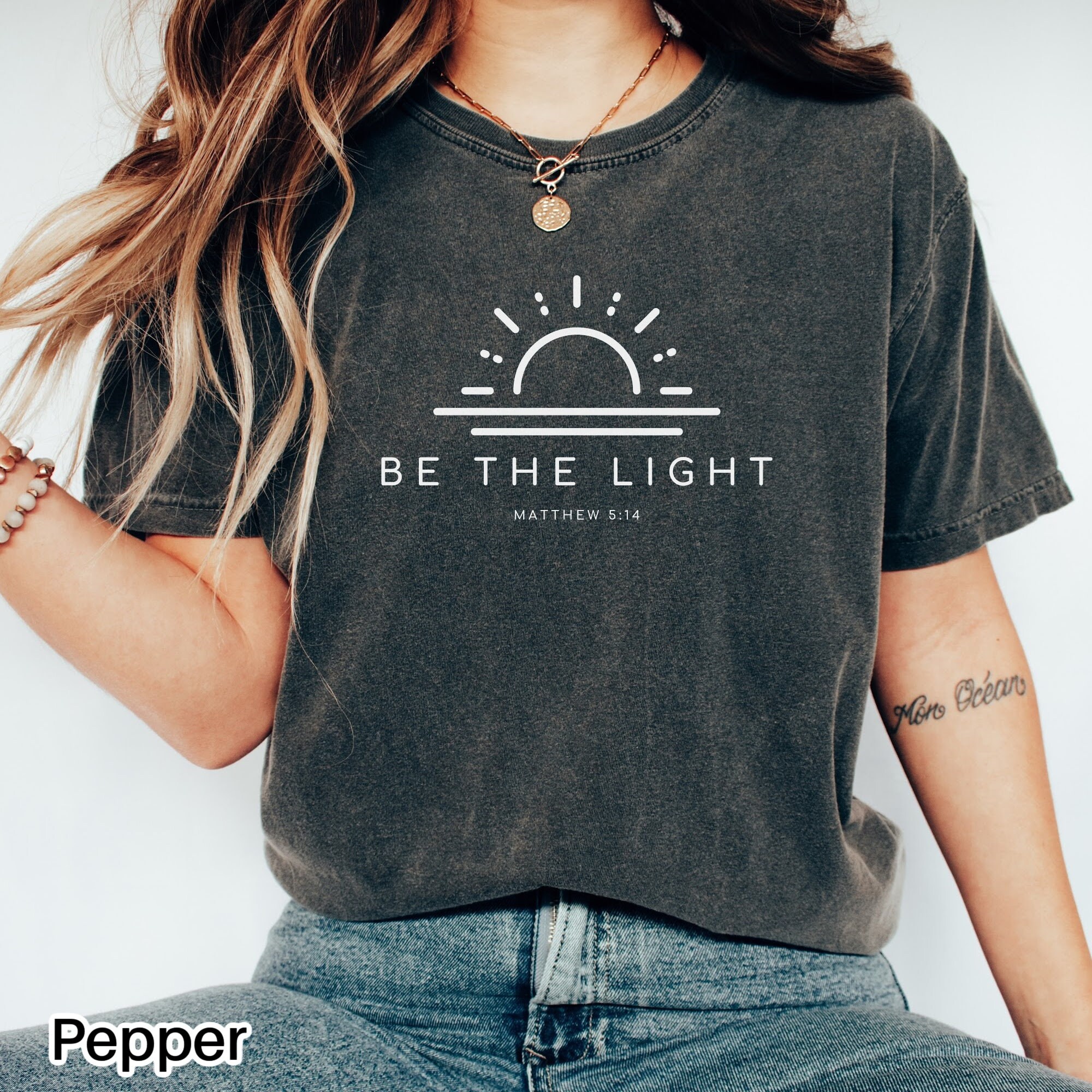 Christian Shirt Comfort Colors Tee Shirt Be the Light Shirt for ...
