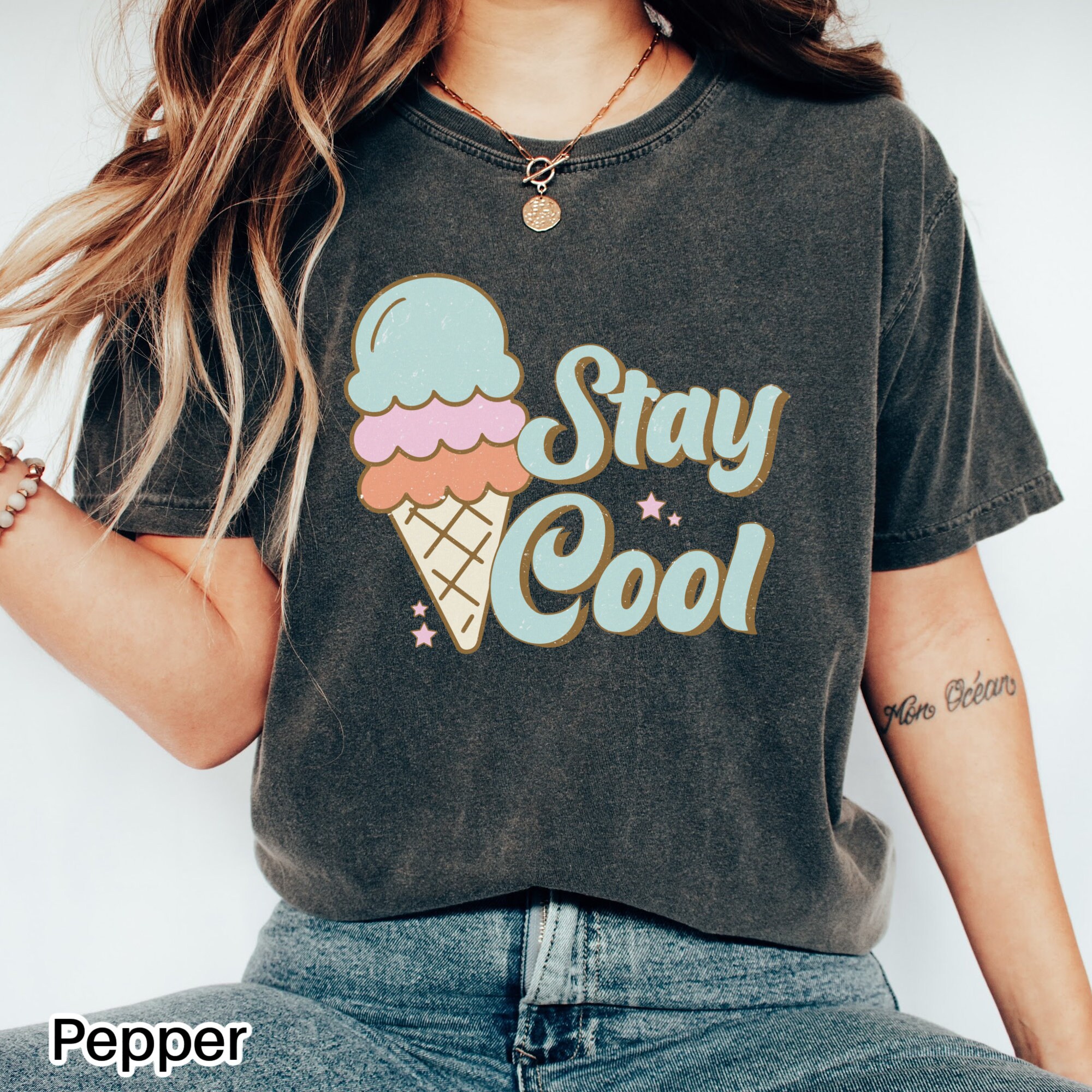 Summer Tshirt for Summer Vacation Shirt Summer Vibes Ice Cream Tshirt ...