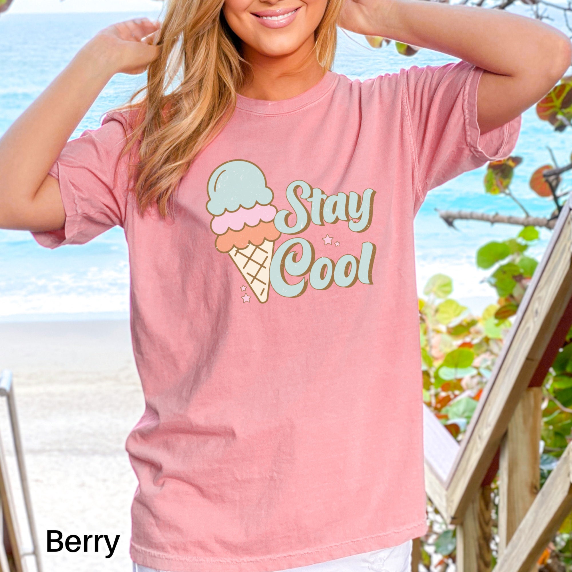 Summer Tshirt for Summer Vacation Shirt Summer Vibes Ice Cream Tshirt ...