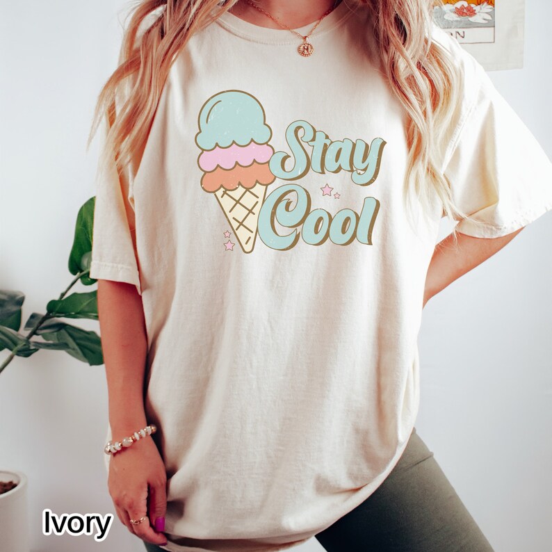 Summer Tshirt for Summer Vacation Shirt Summer Vibes Ice Cream Tshirt ...