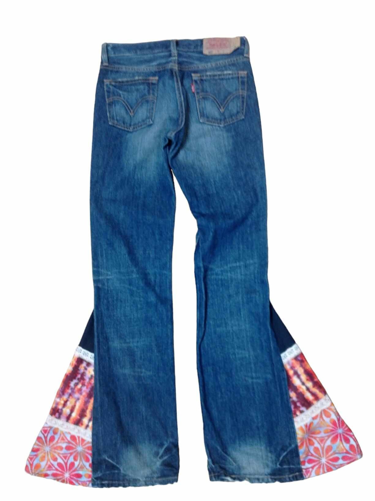 Upcycled Bell Bottom Jeans: Reworked Flared Boho Pants, Hippie Festival ...