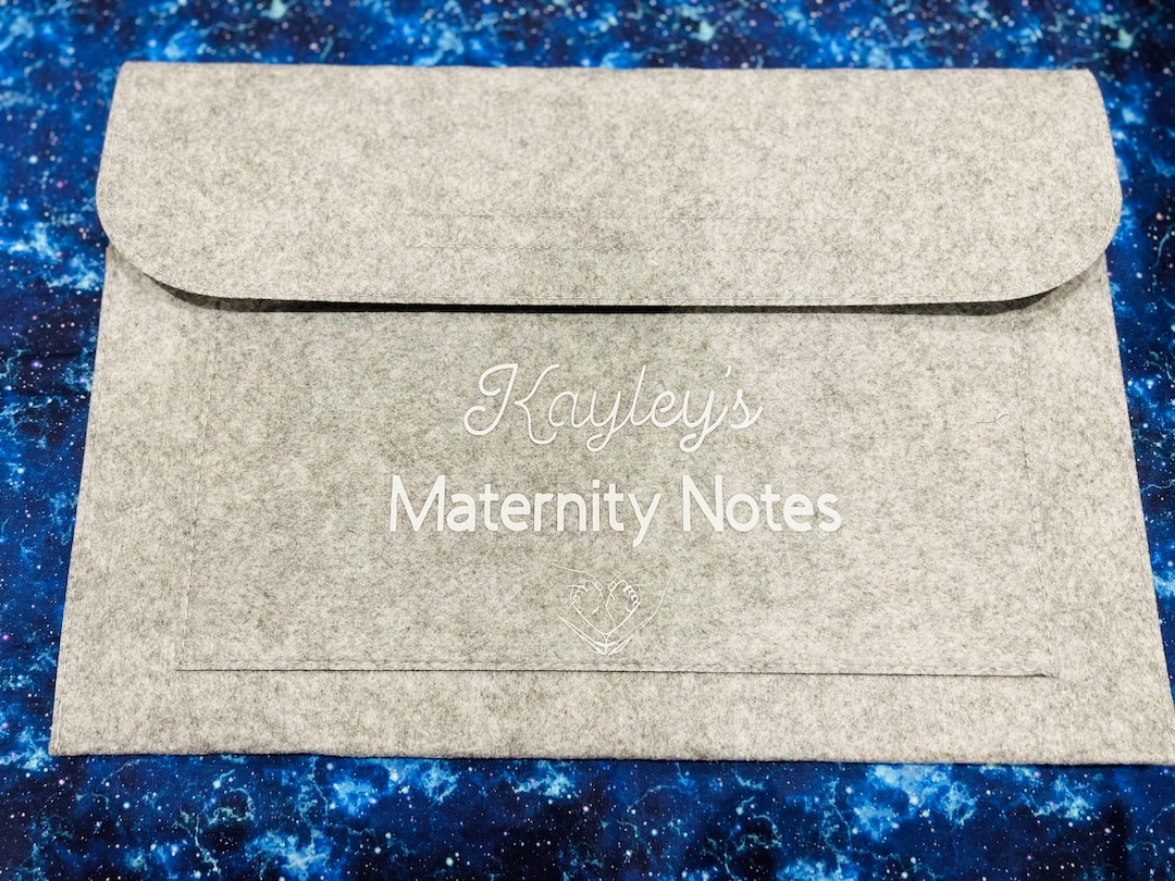 Personalized Pregnancy Notes Folder: Grey Maternity Journal - Etsy
