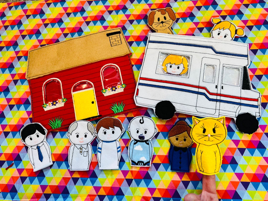 Finger Puppets Visual Play, Nursery Play, Educational Play, Embroidered ...