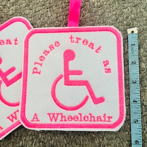 Wheelchair Disability Sign: Optional Color Patch, Hanging Pushchair ...