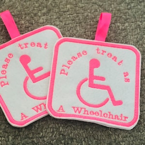 Wheelchair Disability Sign: Optional Color Patch, Hanging Pushchair ...