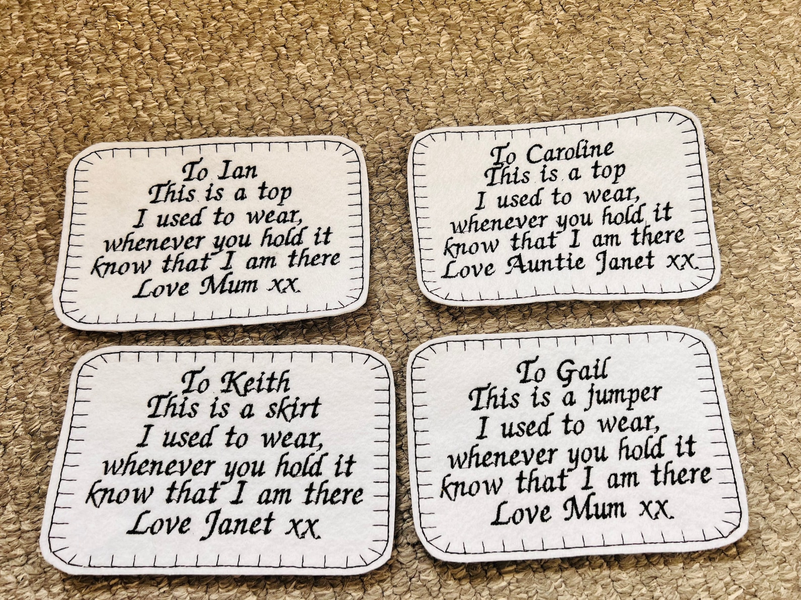 Personalized Embroidered Memory Patch: Custom Poem, Sew On - Etsy