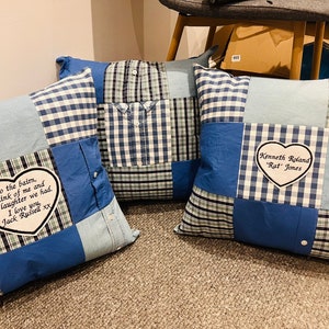 Memory Shirt Pillow: Patchwork Keepsake Cushion - Etsy