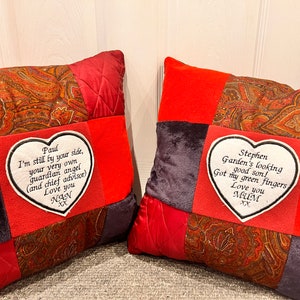 Memory Shirt Pillow: Patchwork Keepsake Cushion - Etsy