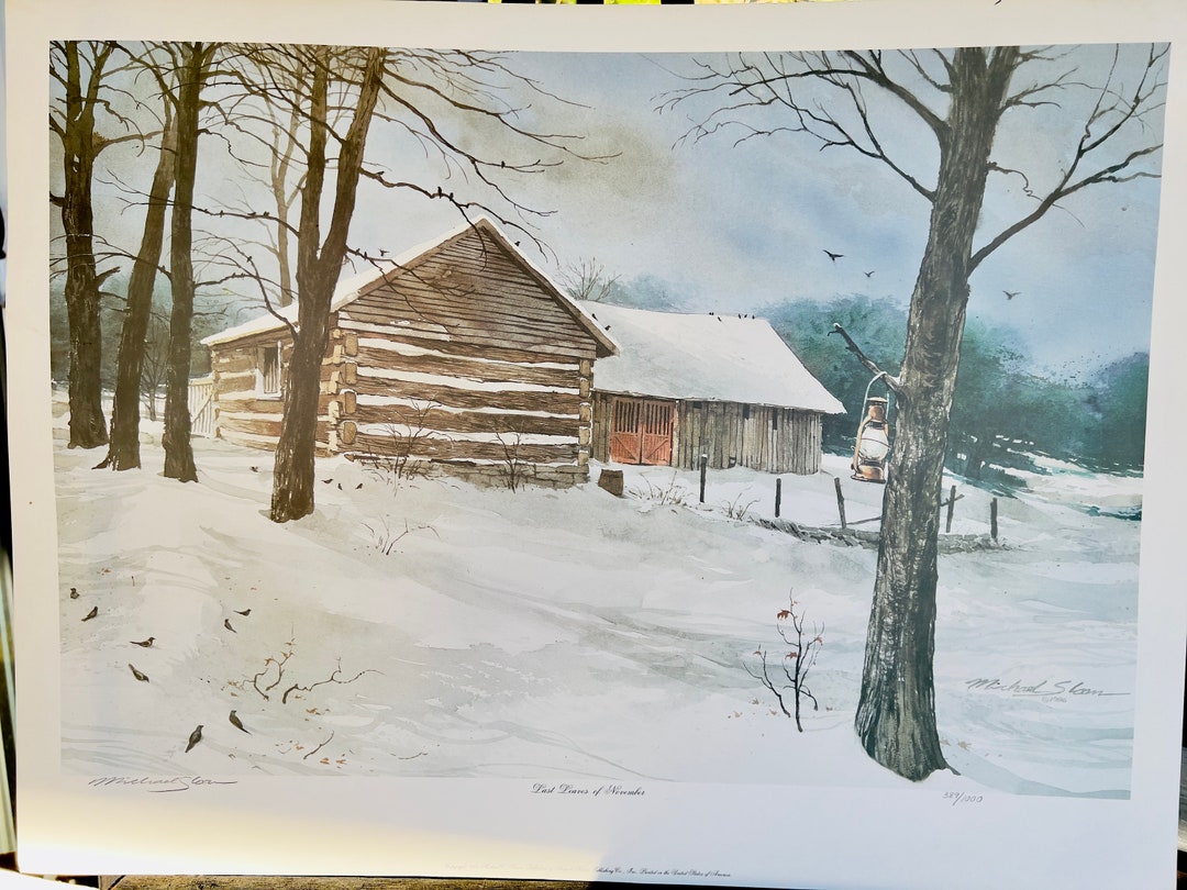 Michael Sloan Signed Print “ Last Leaves of November” - Etsy