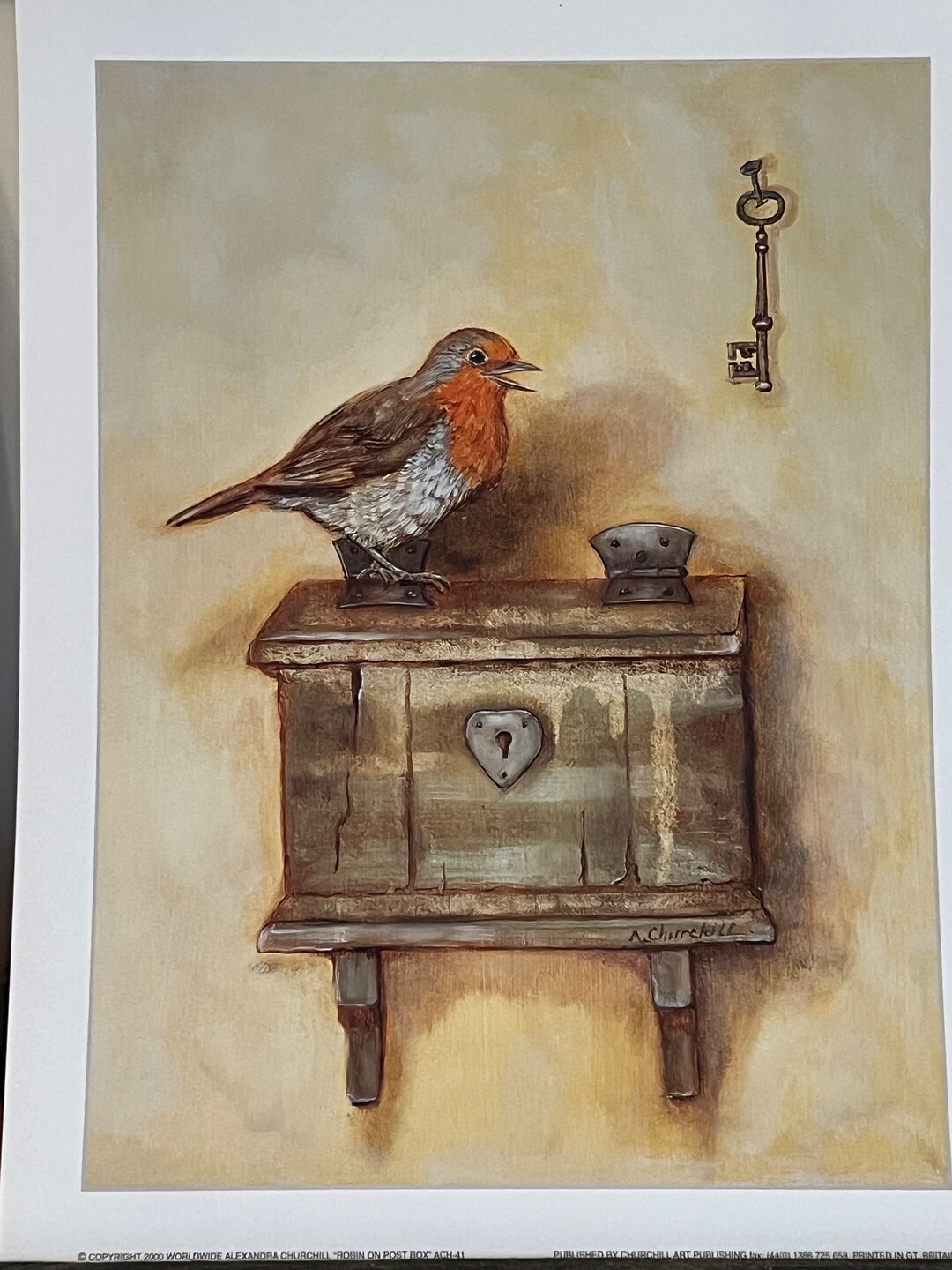 Alexandra Churchill Limited Print “robin on Post Box” - Etsy