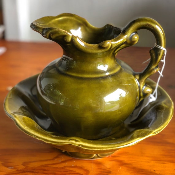 Mccoy Small Pitcher and Bowl Set - Etsy