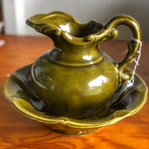 Pitcher and Bowl Set - Etsy