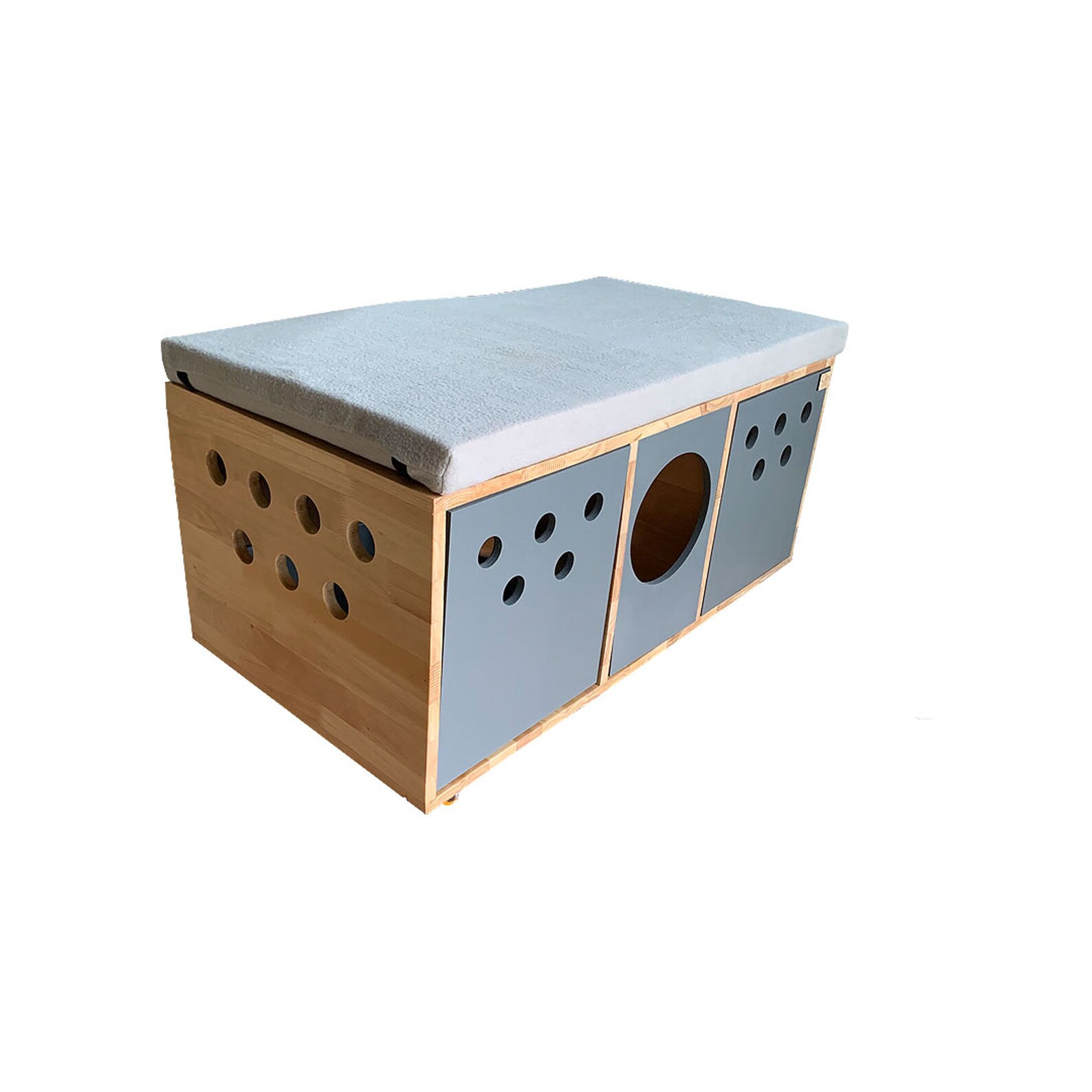 Deluxe Double Cat Litter Box Wood Furniture - Etsy