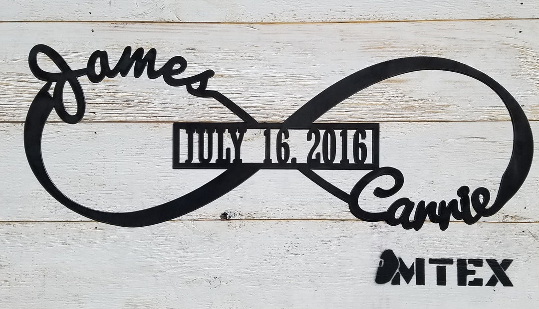 Custom Infinity Sign With Anniversary Date - Etsy